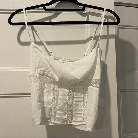 Reformation | Tops | Reformation Danica Top In White Linen Lace | Poshmark